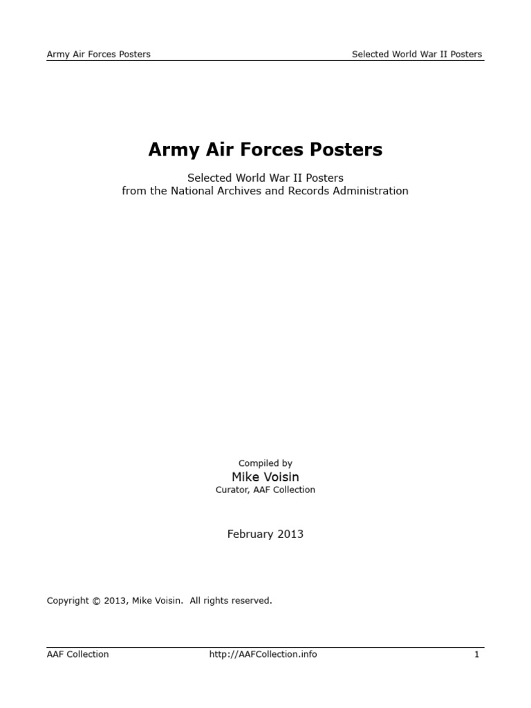 Army Air Force Posters | PDF | United States Army Air Forces | National ...