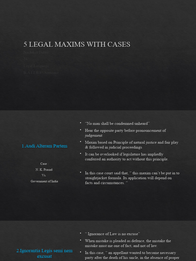 5 Key Legal Maxims Explained | PDF | Legal Remedy | Negligence