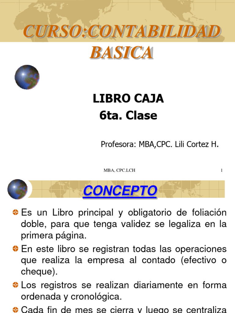 Guía del Libro Caja Italiana en Contabilidad | PDF | Contabilidad ...