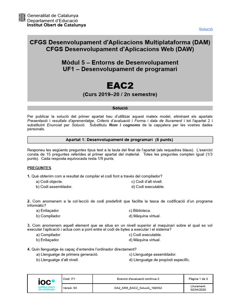 DA2 M05 EAC2 Solucio 1920S2 | PDF