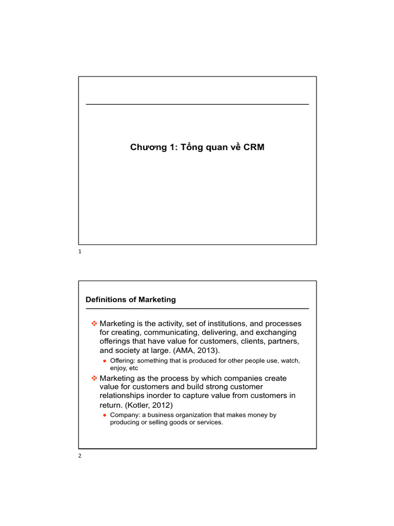 Chuong 1 - Tong Quan CRM | PDF