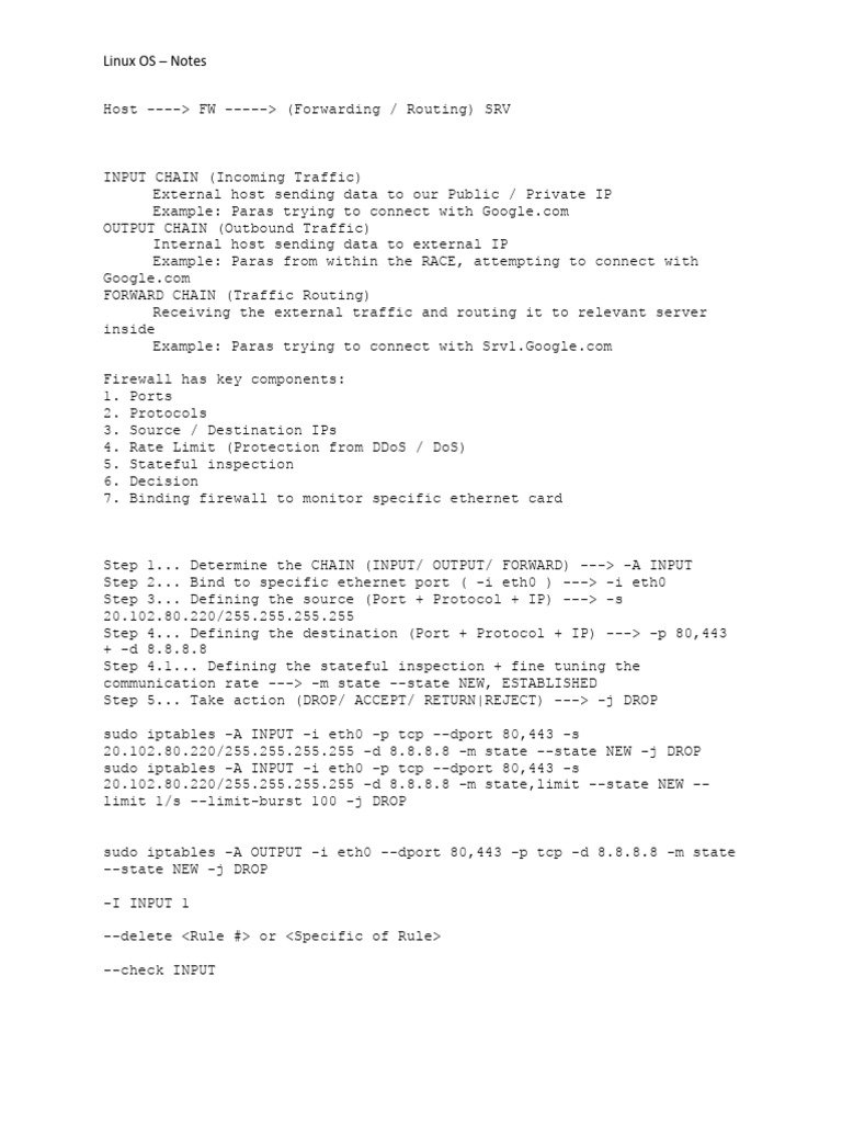 Linux OS - Notes | PDF | Transmission Control Protocol | Port (Computer ...