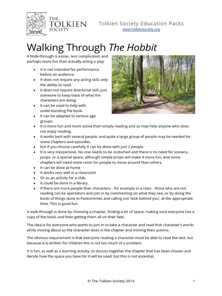Walking Through The Hobbit | PDF | Bilbo Baggins | J. R. R. Tolkien