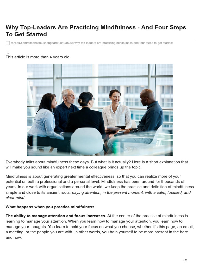 Why Top-Leaders Are Practicing Mindfulness - and Four Steps To Get ...
