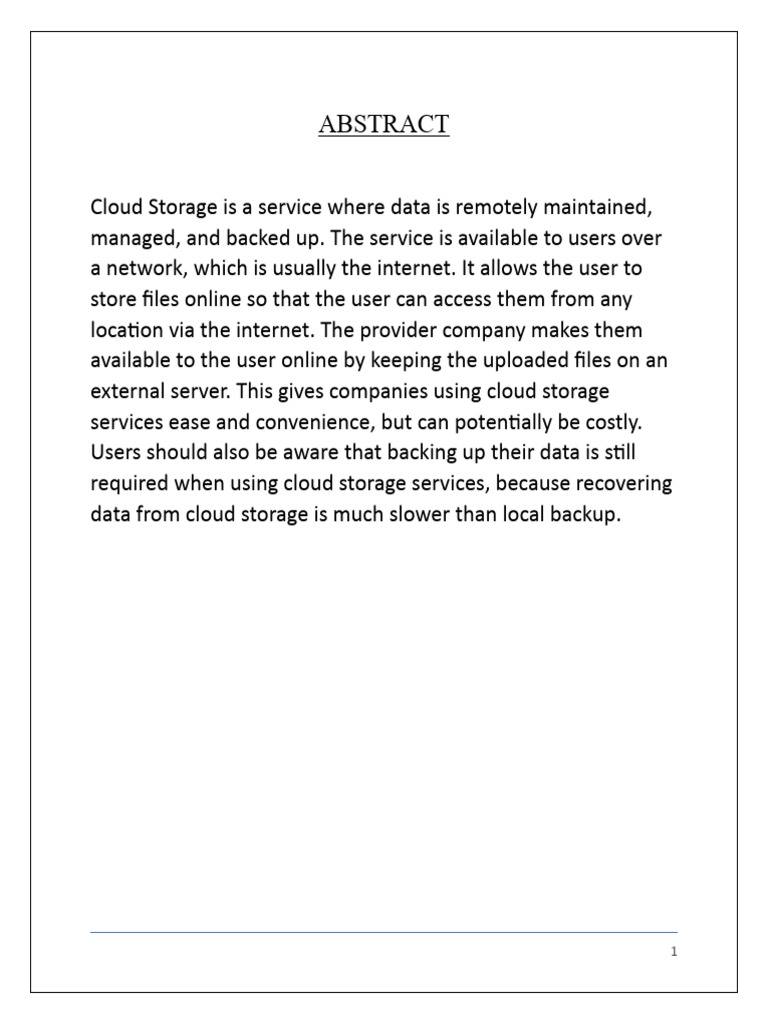 ABSTRACT | PDF | Cloud Computing | Computer Science