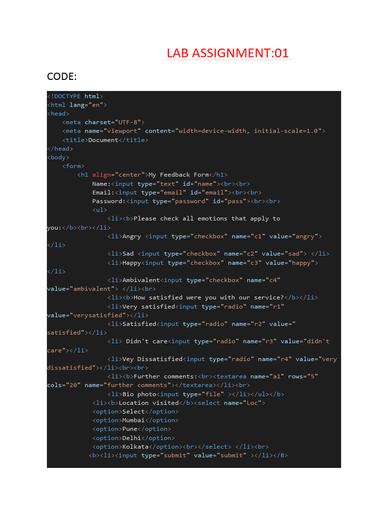 Lab Assignment No1 | PDF | Computers