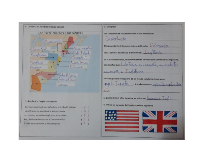 Tarea Independencia de Las 13 Colonias | PDF