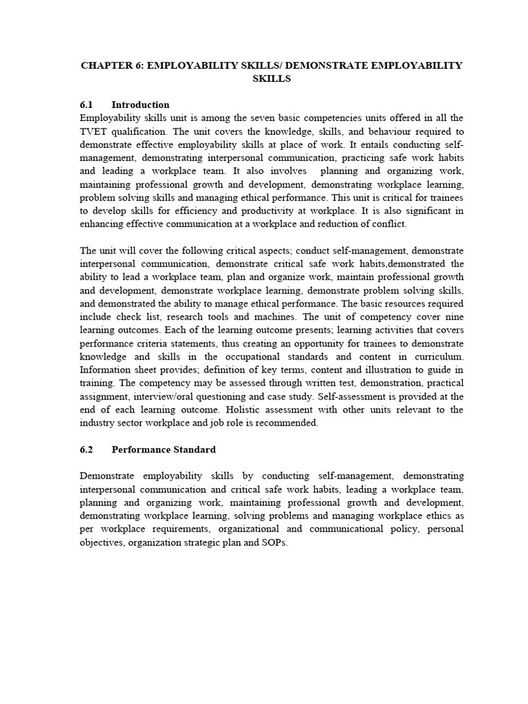 Employability Skills | Download Free PDF | Goal | Communication