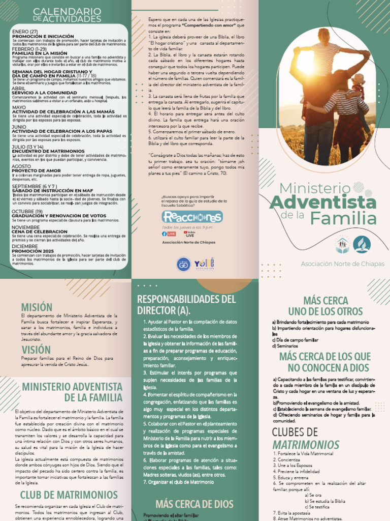 Triptico Maf 23 | Descargar gratis PDF | Iglesia Adventista del Séptimo Día | Matrimonio
