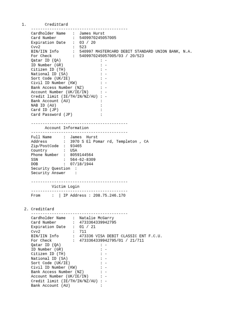 Toaz - Info CC Tubagus PR | PDF | Credit Card | Debit Card