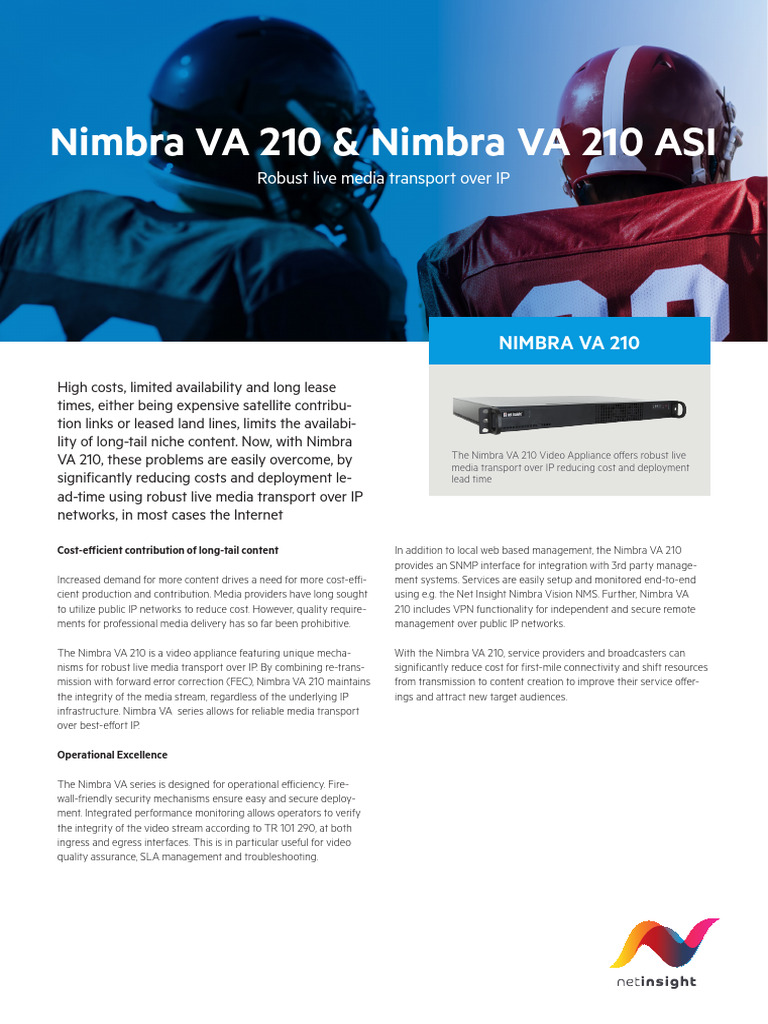 Nimbra VA 210 | PDF | Internet Protocols | Computer Network