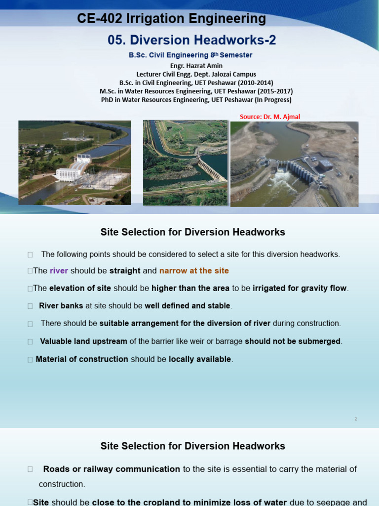 Diversion Headworks-2 | PDF | Dam | River