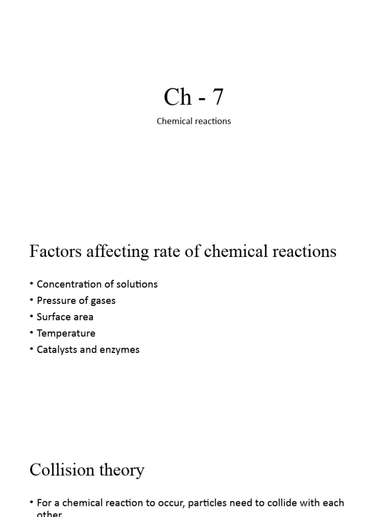CH - 7 Chemical Reactions | PDF