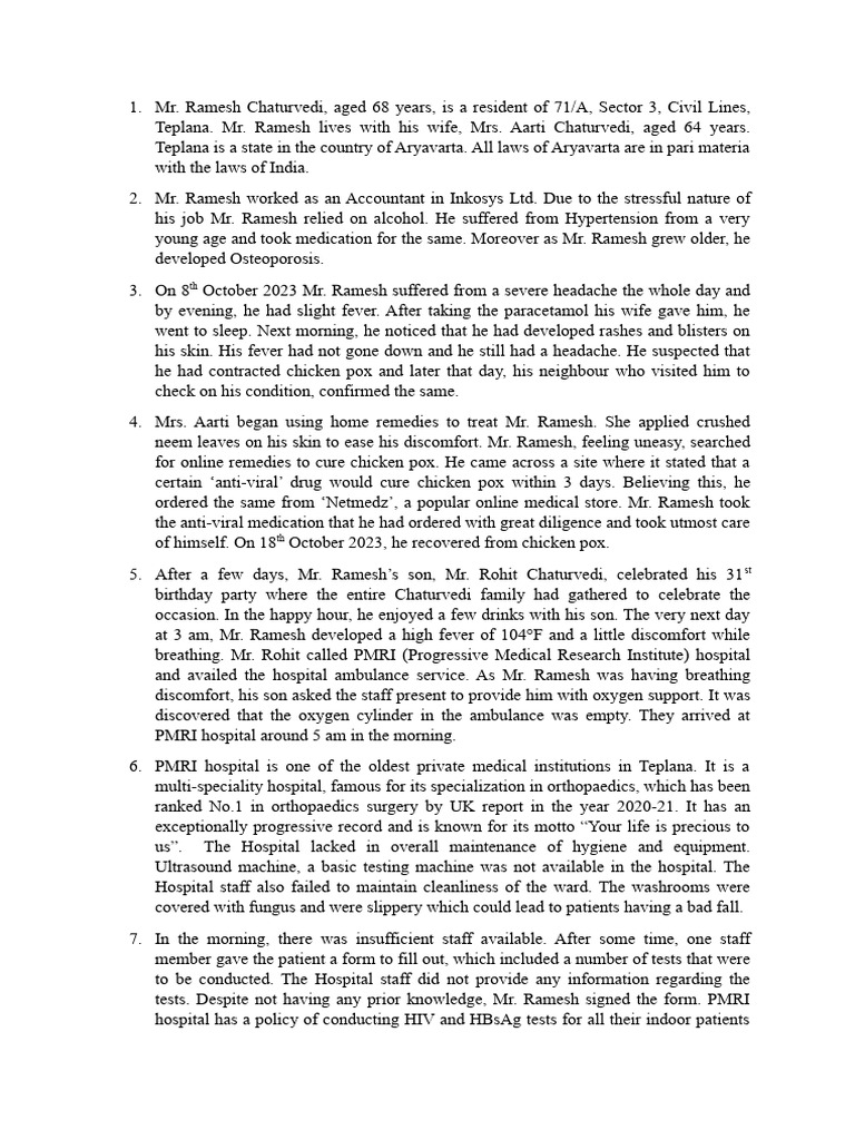 Medical Negligence Case Study: PMRI Hospital | PDF | Hospital ...