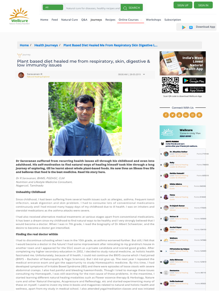 Plant Based Diet Healed Me From Respiratory - Skin - Digestive - Low ...