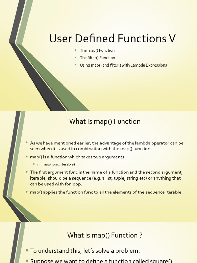 Python map() and filter() Functions Explained | PDF | Anonymous Function | Parameter (Computer ...
