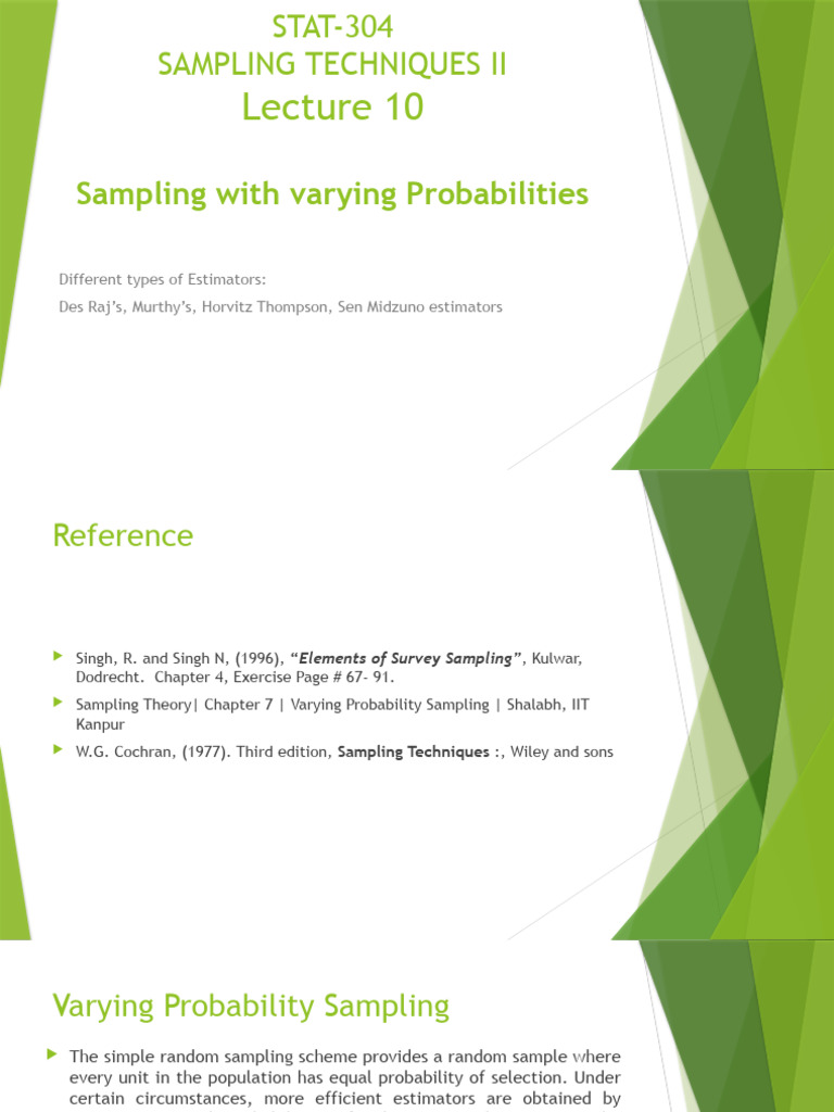 Sampling With Varying Probabilities | Download Free PDF | Sampling (Statistics) | Probability ...