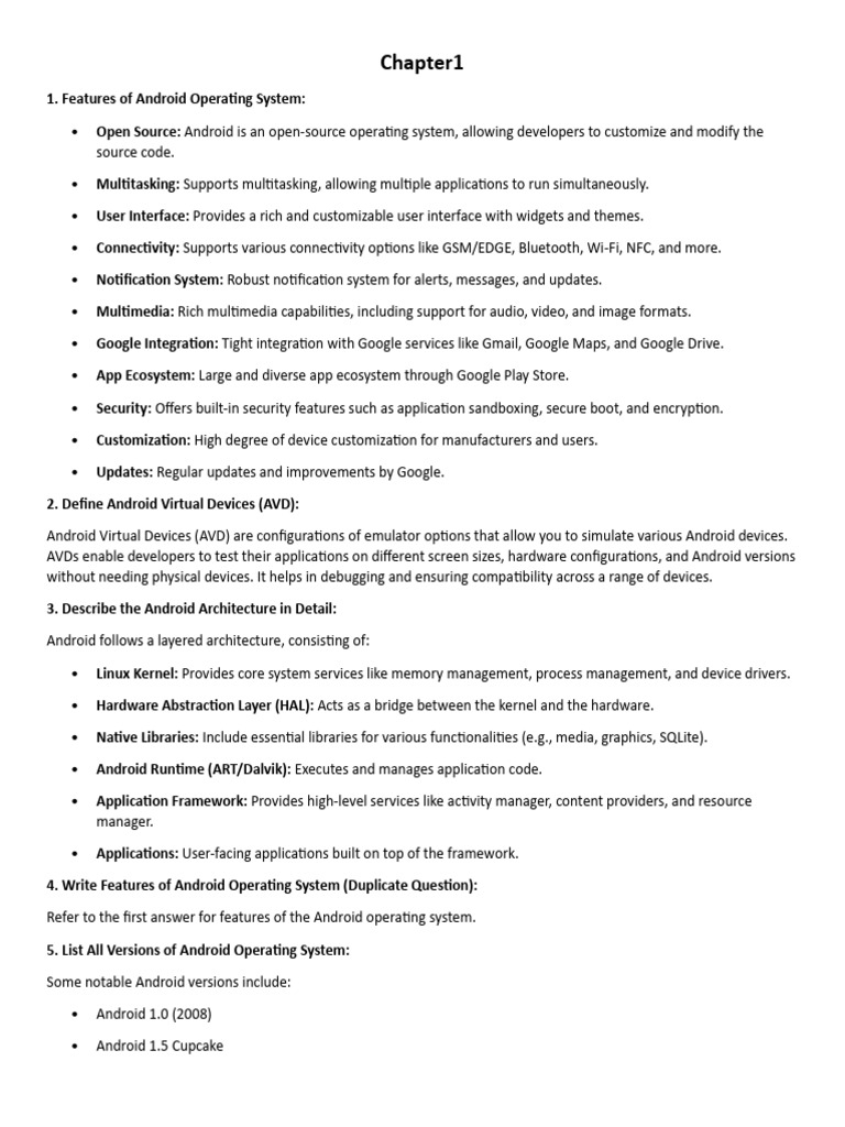 Mad QB Solved | PDF | Java Virtual Machine | Android (Operating System) Mad QB Solved | PDF | Java Virtual Machine | Android (Operating System)