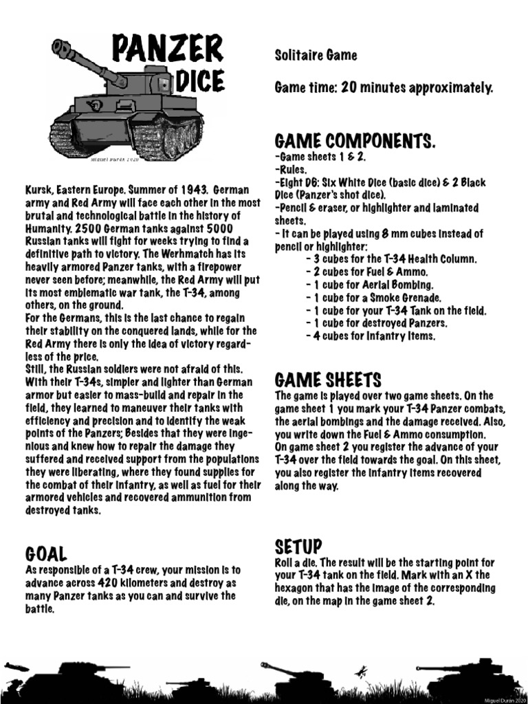 Panzer Dice 1 | PDF | Tanks | Anti Tank Warfare