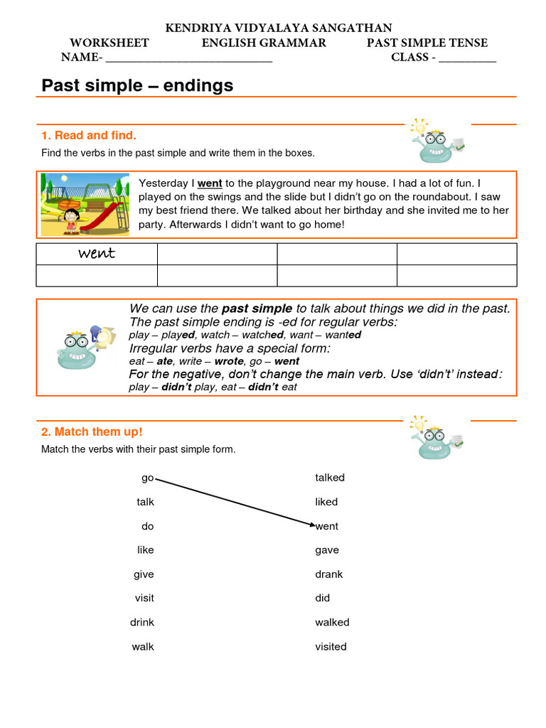 Past Simple Worksheet 1 | Download Free PDF | English Grammar | Morphology