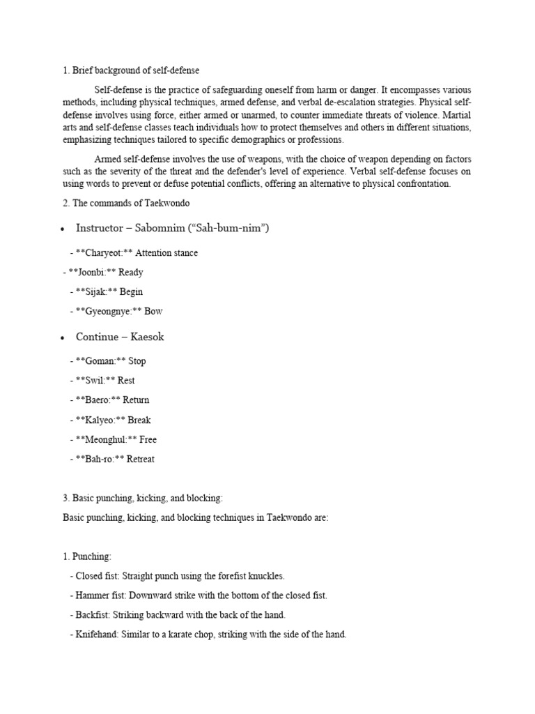Self Defense | PDF | Self Defense | Individual Sports