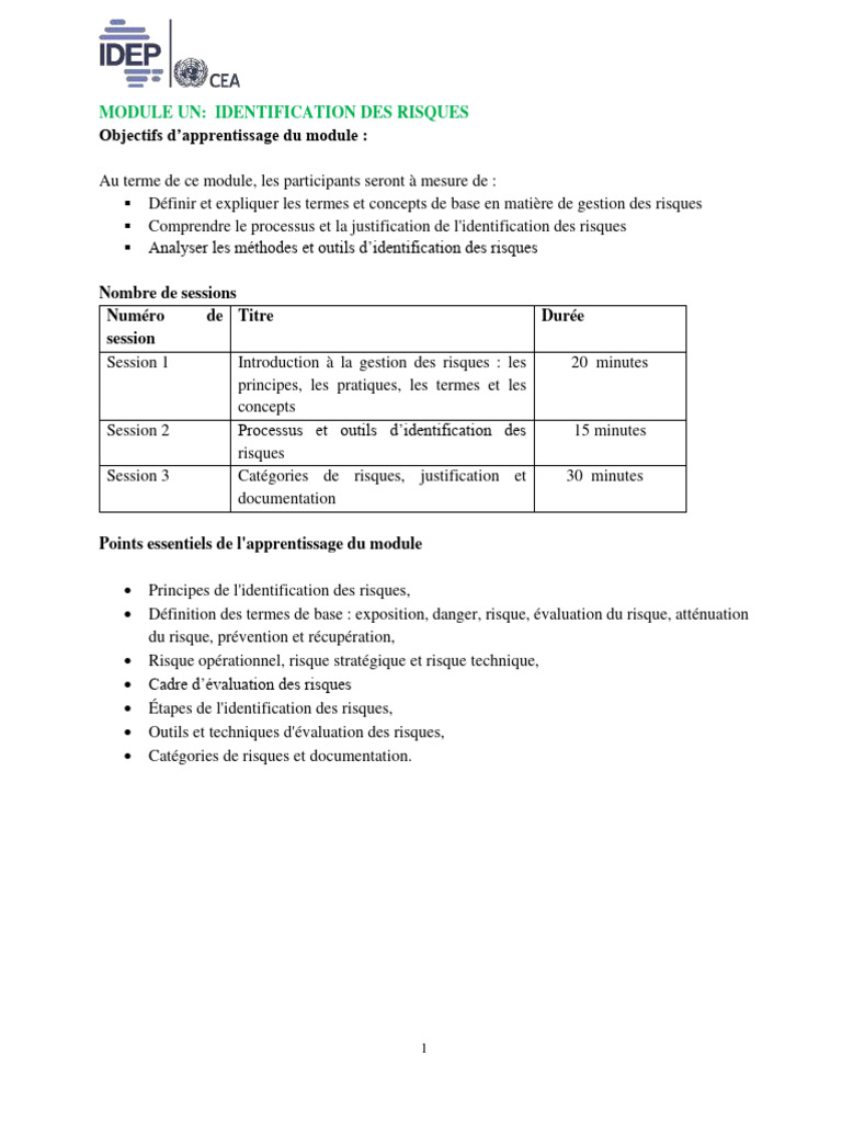 Identification des Risques en Gestion | PDF | Risque | Gestion des risques