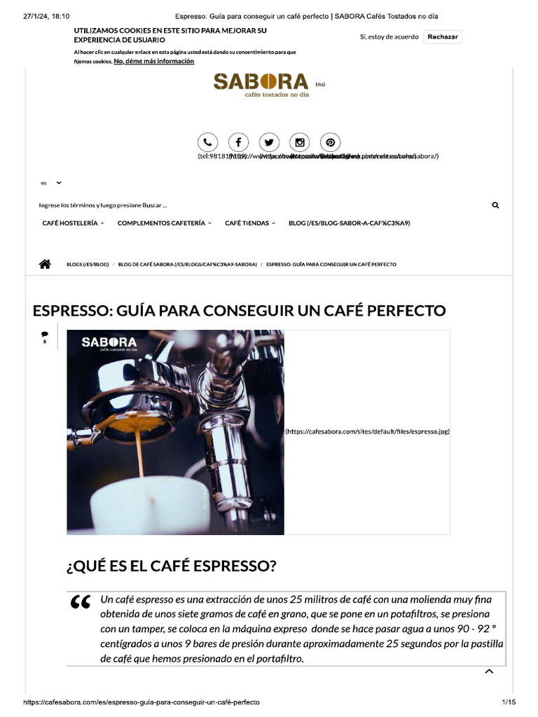 Guía para consegui un buen espresso | PDF