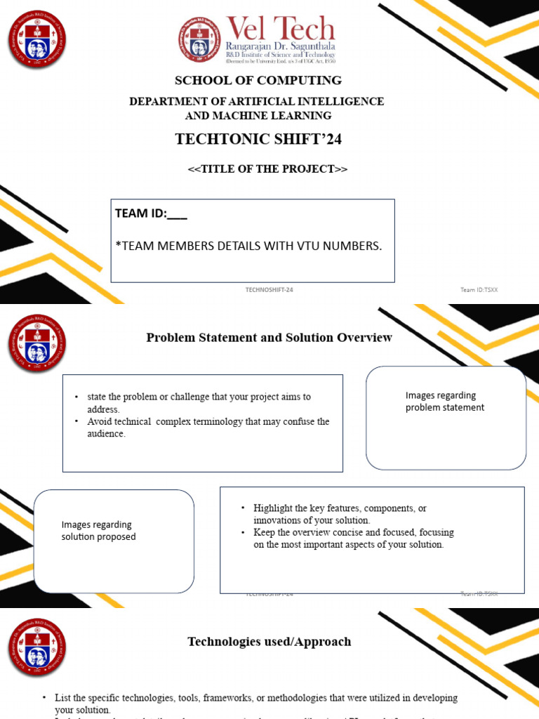 Techtonic Shift'24 Prelims PPT Template | PDF | Prototype | Microsoft Power Point