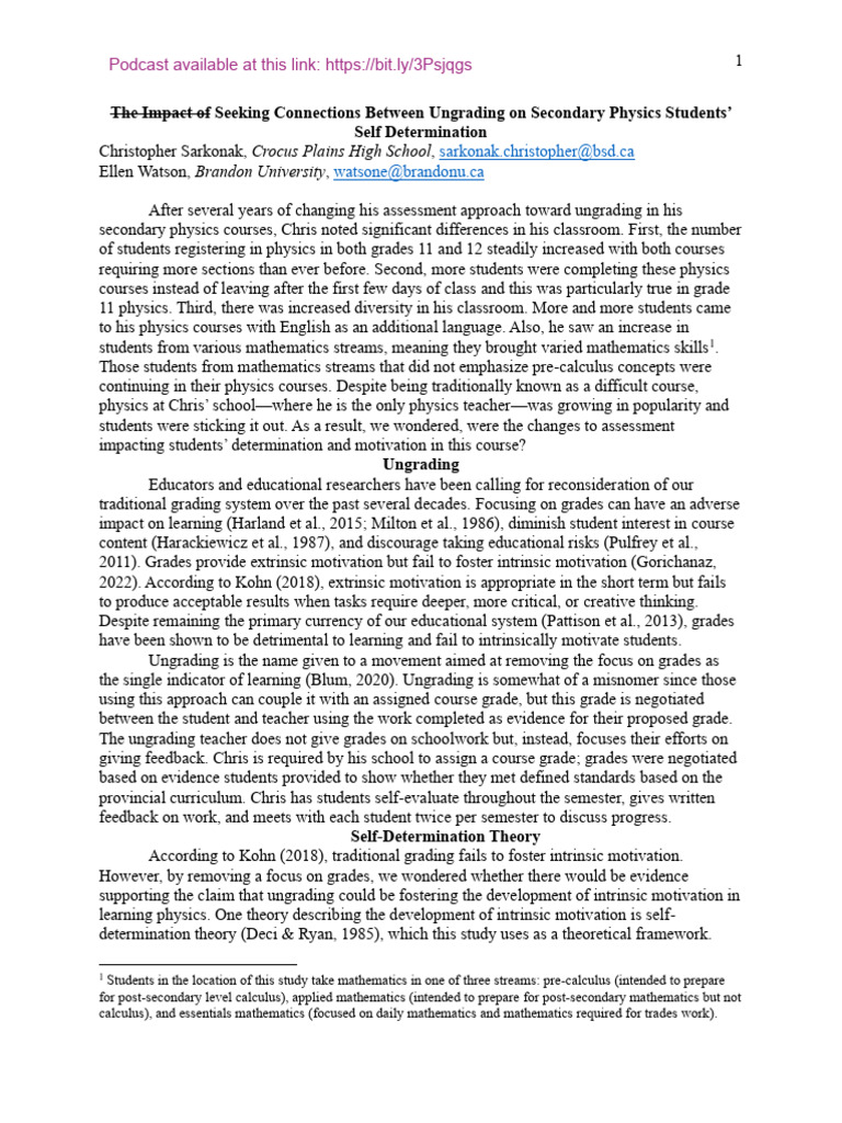 NARST23 Ungrading | PDF | Behavioural Sciences | Cognitive Science