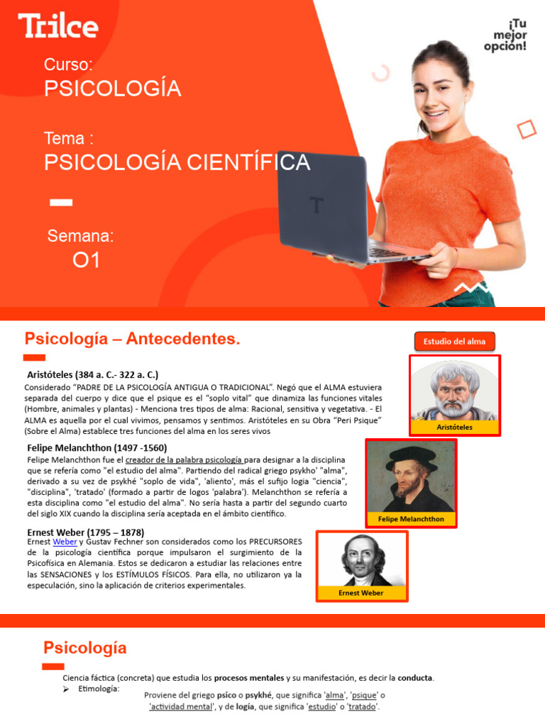 Semana 1- Psicología Cientifica | PDF | Sicología | Mente