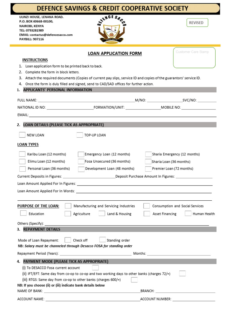 Loan Application Form | PDF | Loans | Banks