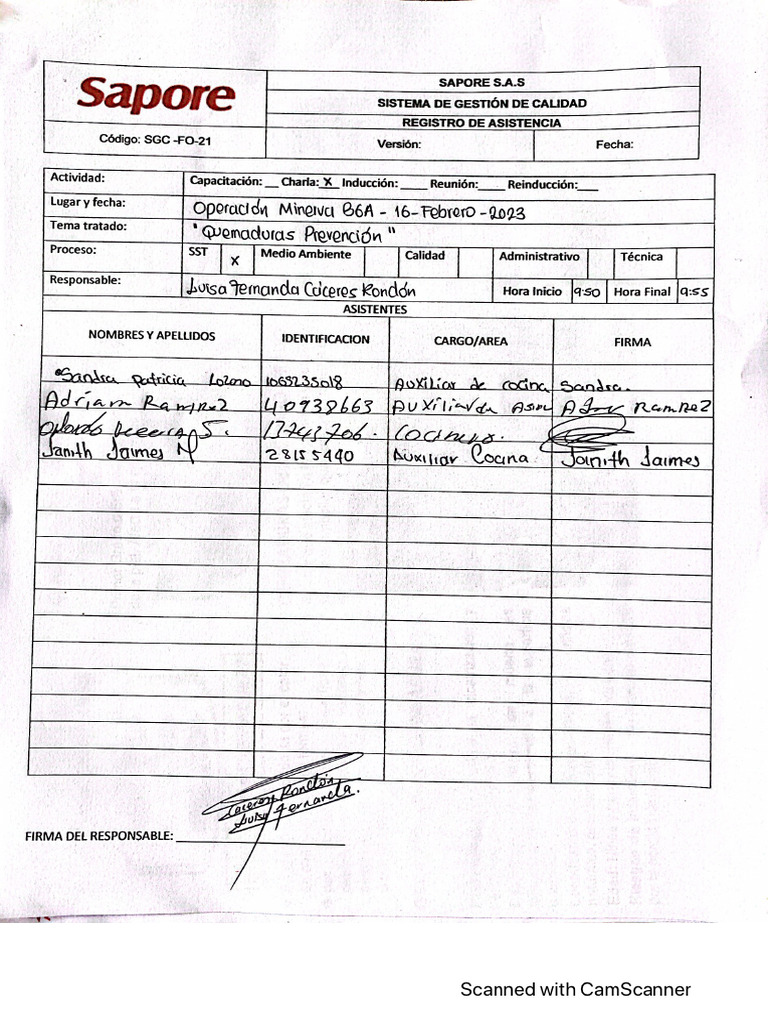 Charla 5' SST Quemaduras | PDF