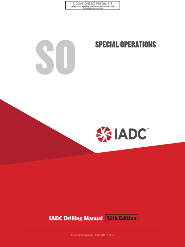IADC Vol-2 08 Special Operations | PDF | Casing (Borehole) | Oil Well