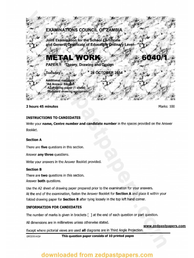 g12 Metal p1 2014 | PDF