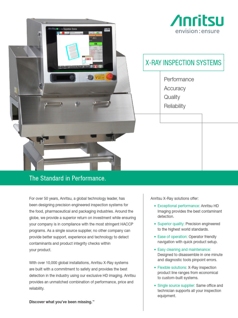 Anritsu Cut Sheet XRay 09-08-16 | PDF