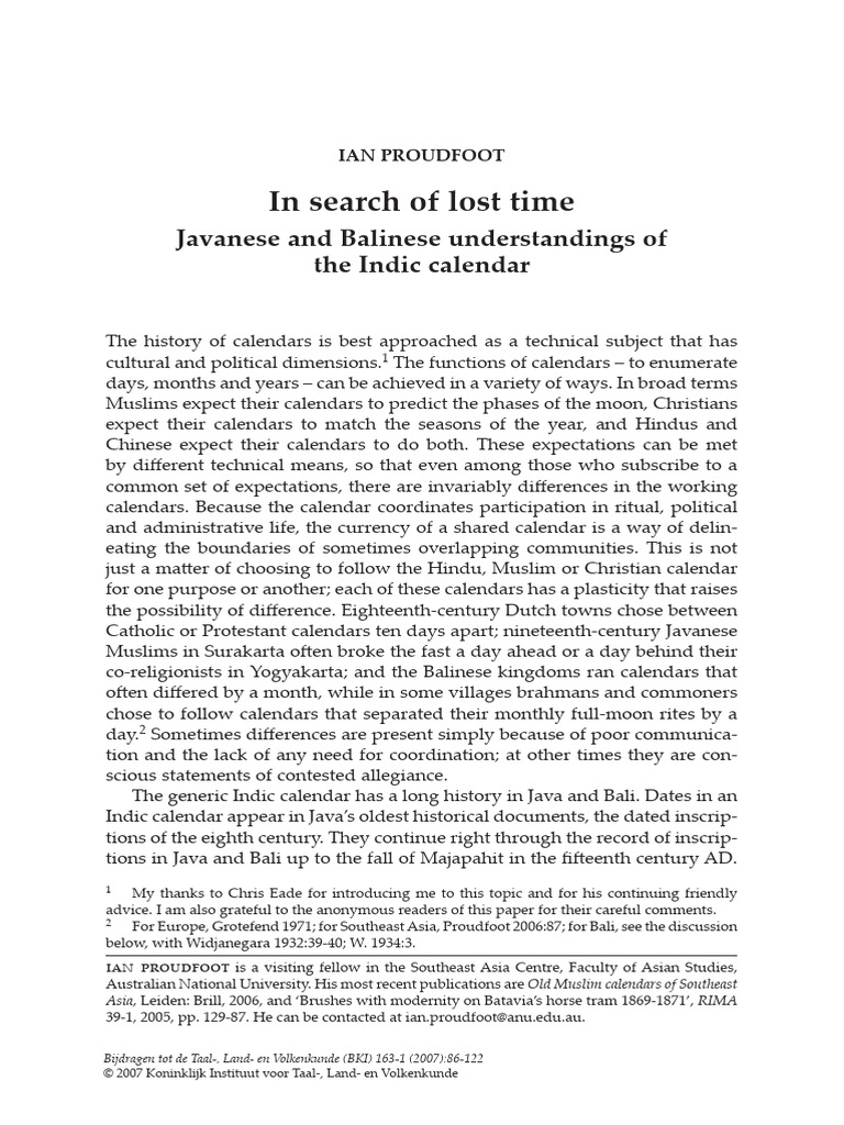 Javanese Understanding Indic Calendar | PDF | Bali | Java
