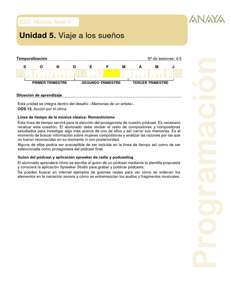 Musica3e U05 | PDF | Evaluación | Maestros