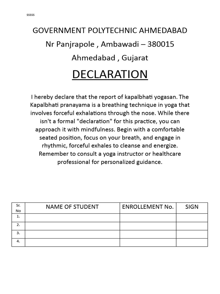 Kapalbhati Yoga PPT Manav | PDF | Hatha Yoga | Asana