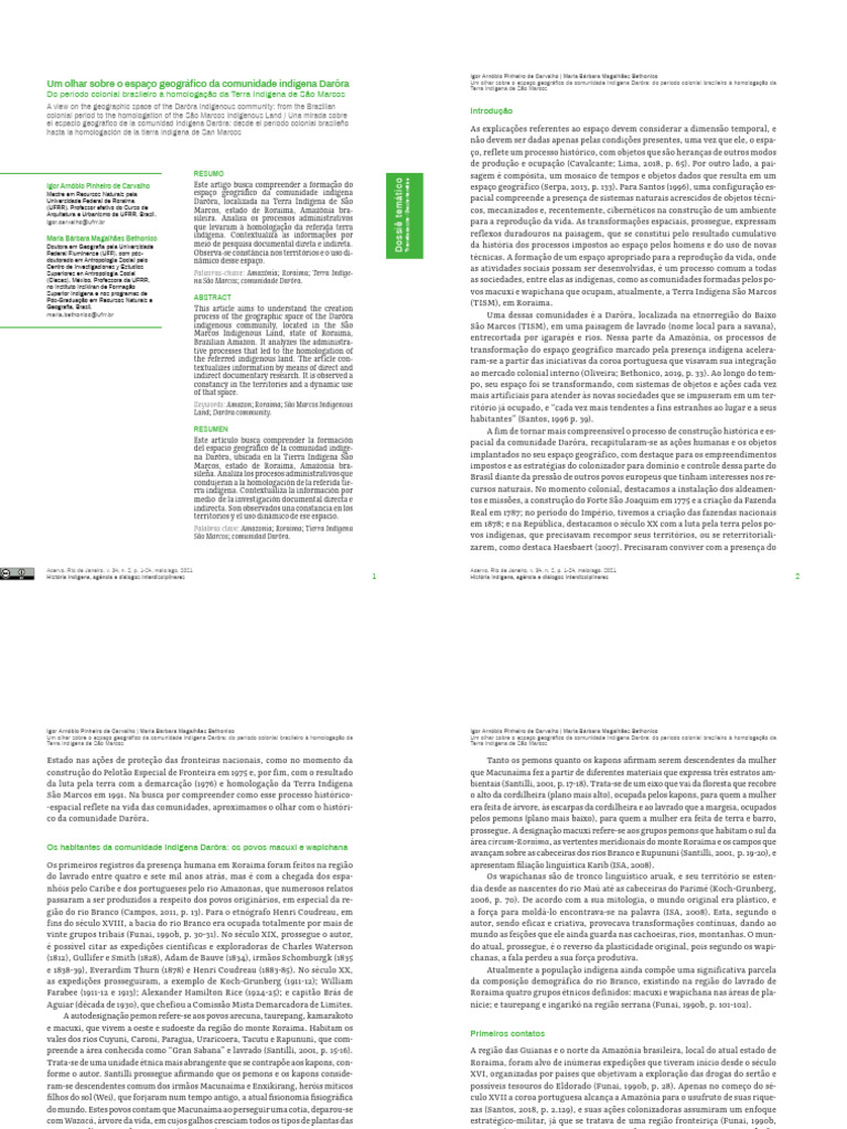 Espaço Geográfico da Comunidade Darôra | PDF | Escravidão