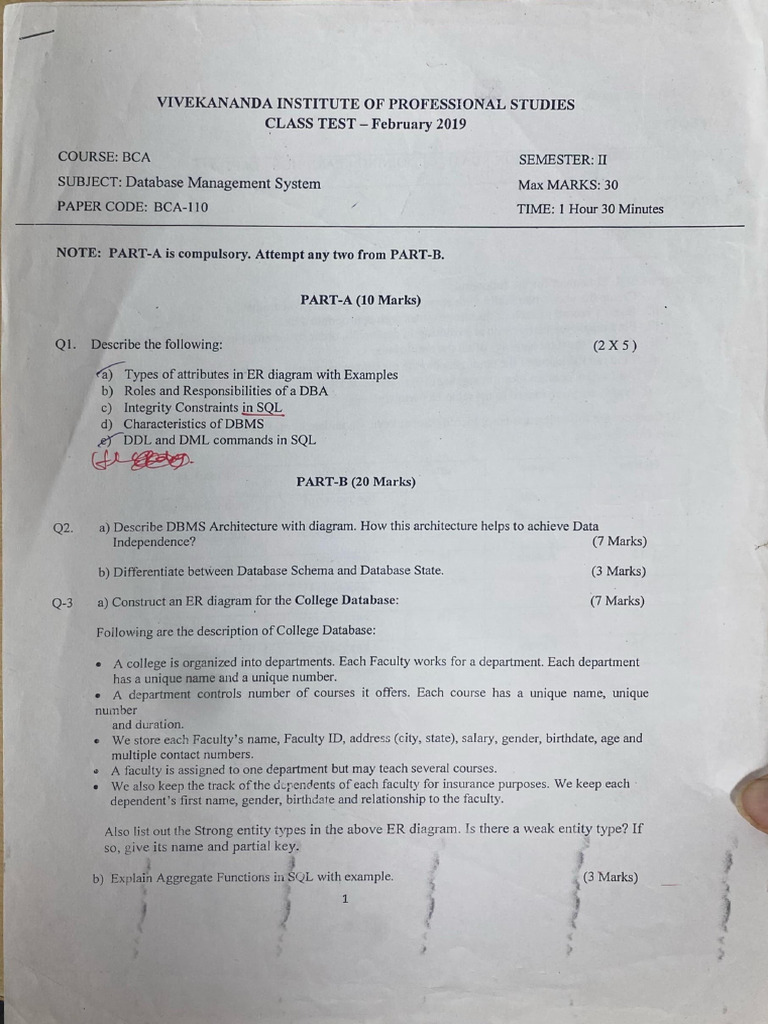 DBMS Pyqs | PDF | Databases | Sql