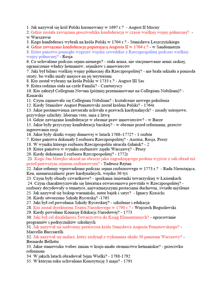 Jak Nazywał Się Król Polski Koronowany W 1697 R | PDF