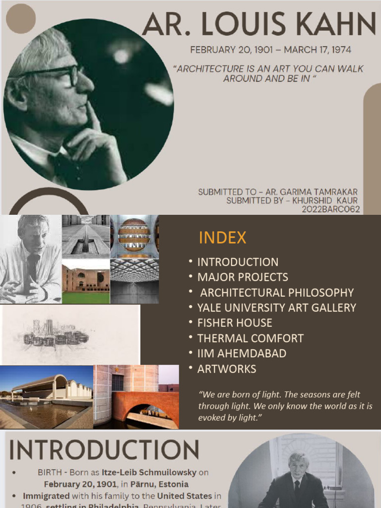 Louis Kahn | PDF | Building Insulation | Thermal Insulation