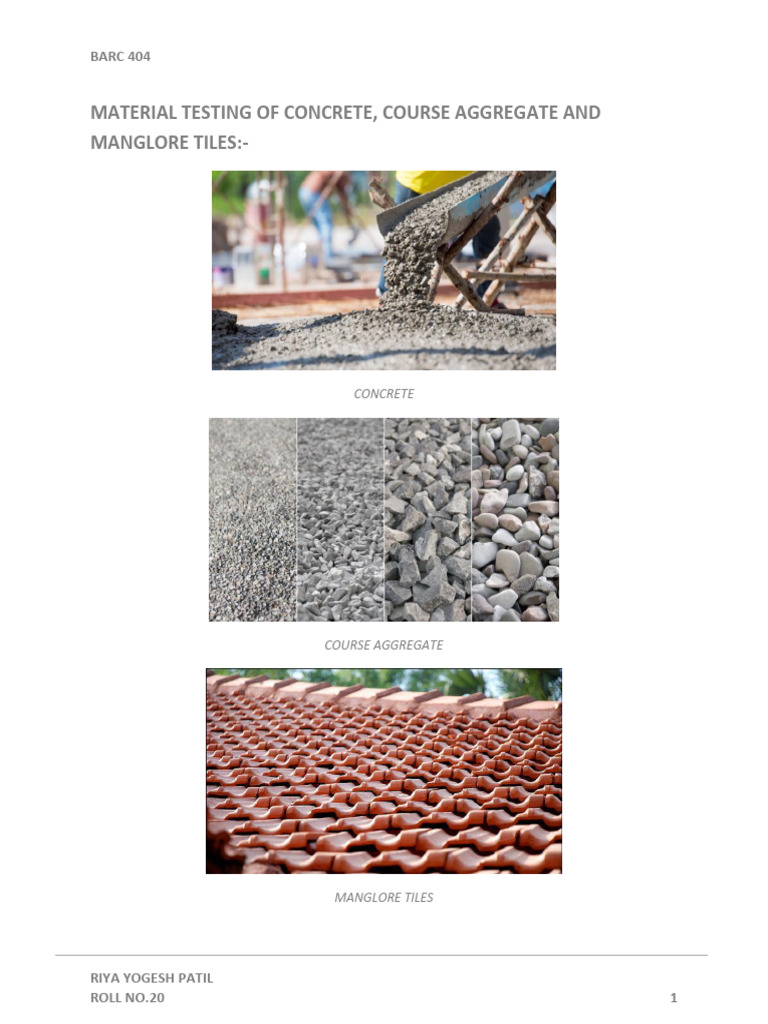 Material Testing | PDF | Concrete | Strength Of Materials