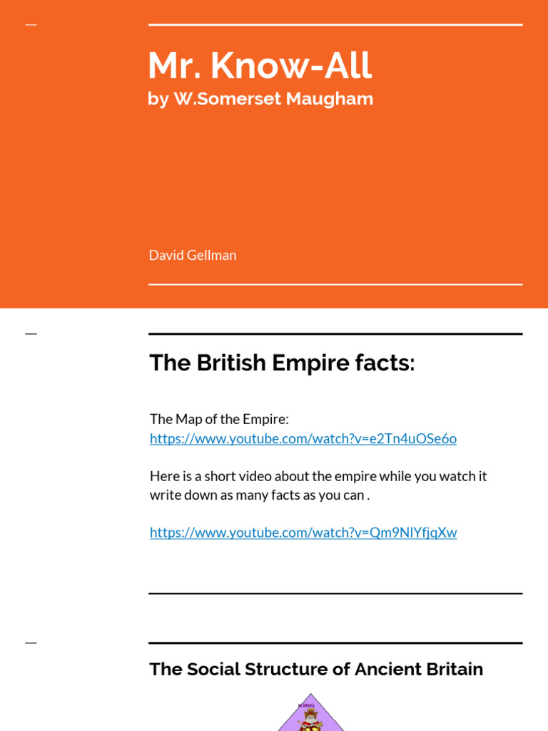 אנגלית - Mr. Know - All - סיכום | PDF | Psychology | Psychological Concepts