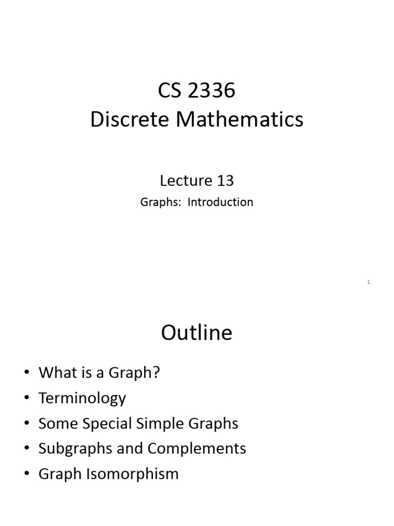 Lecture 13 | PDF | Vertex (Graph Theory) | Graph Theory