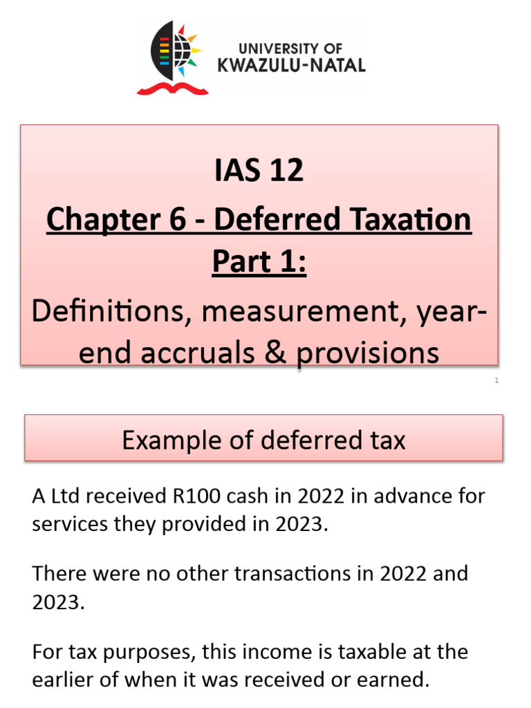 Deferred Taxation: IAS 12 Overview | PDF | Deferred Tax | Expense