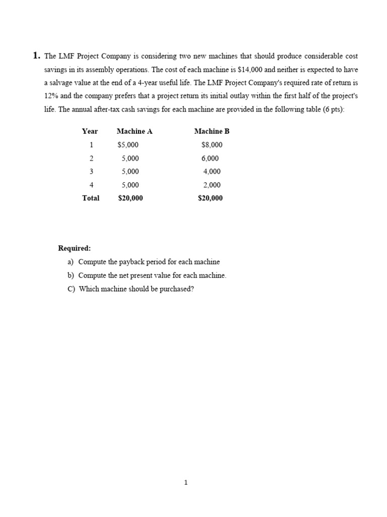 Answer | PDF | Net Present Value | Depreciation