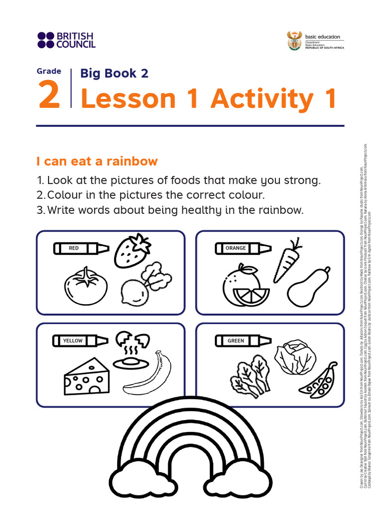 GR 2 Big Book 2 Lesson 1 Activity 1 v3 Final | PDF | Food And Drink | Food And Drink Preparation