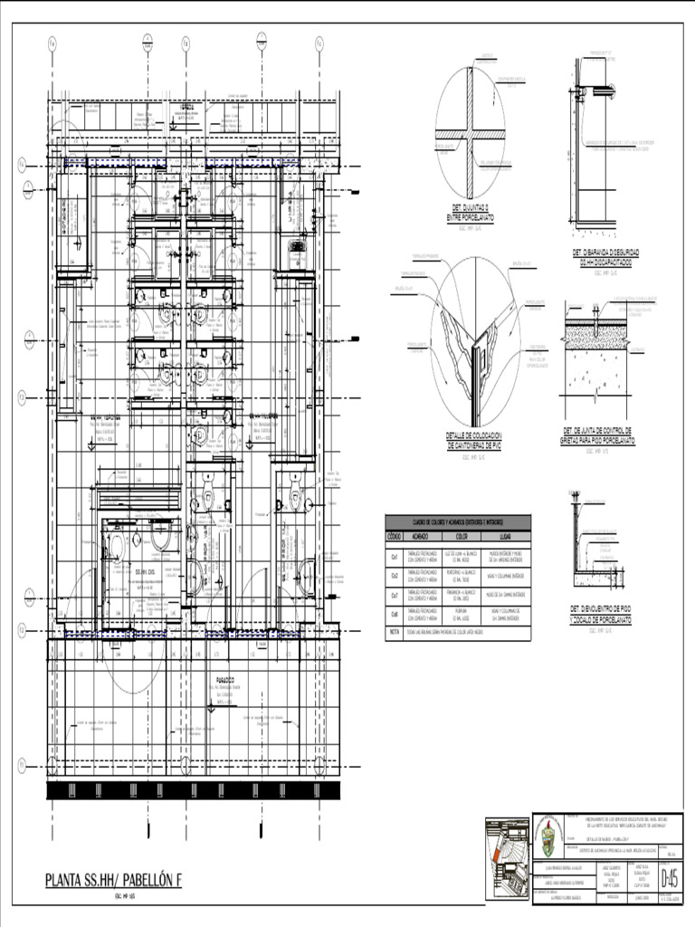 2019 - 04 - 03 - ANCHIHUAY (CENTRAL V-01) - BIM-2 - Plano - D-45 - DETALLE DE BAÑOS - PABELLÓN F ...