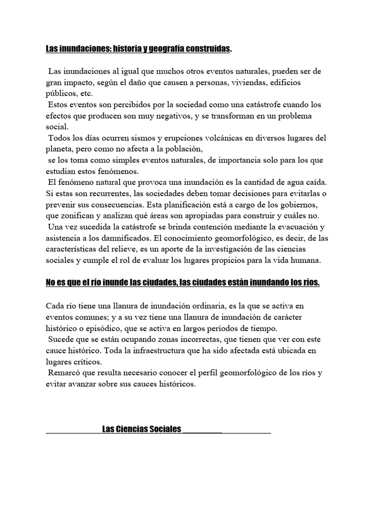 Resumen C.S | PDF | Sociedad | Inundar